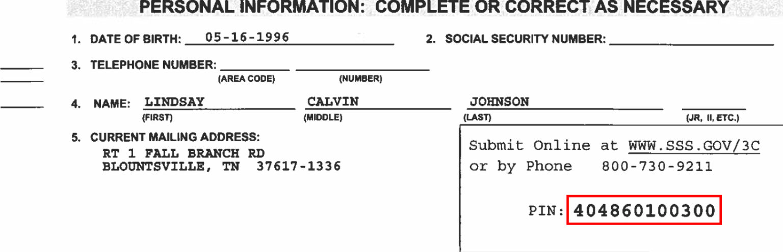 Register with PIN – Online Form : Selective Service System